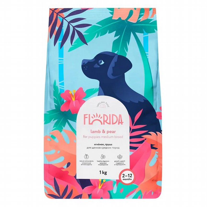 Сухой корм для щенков средних пород, florida