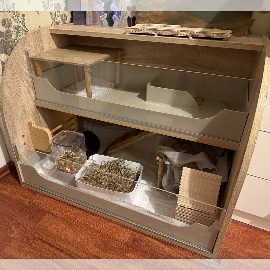 Двух этажный домик для грызунов