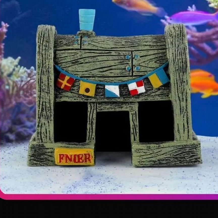 Дом Красти краб для аквариума