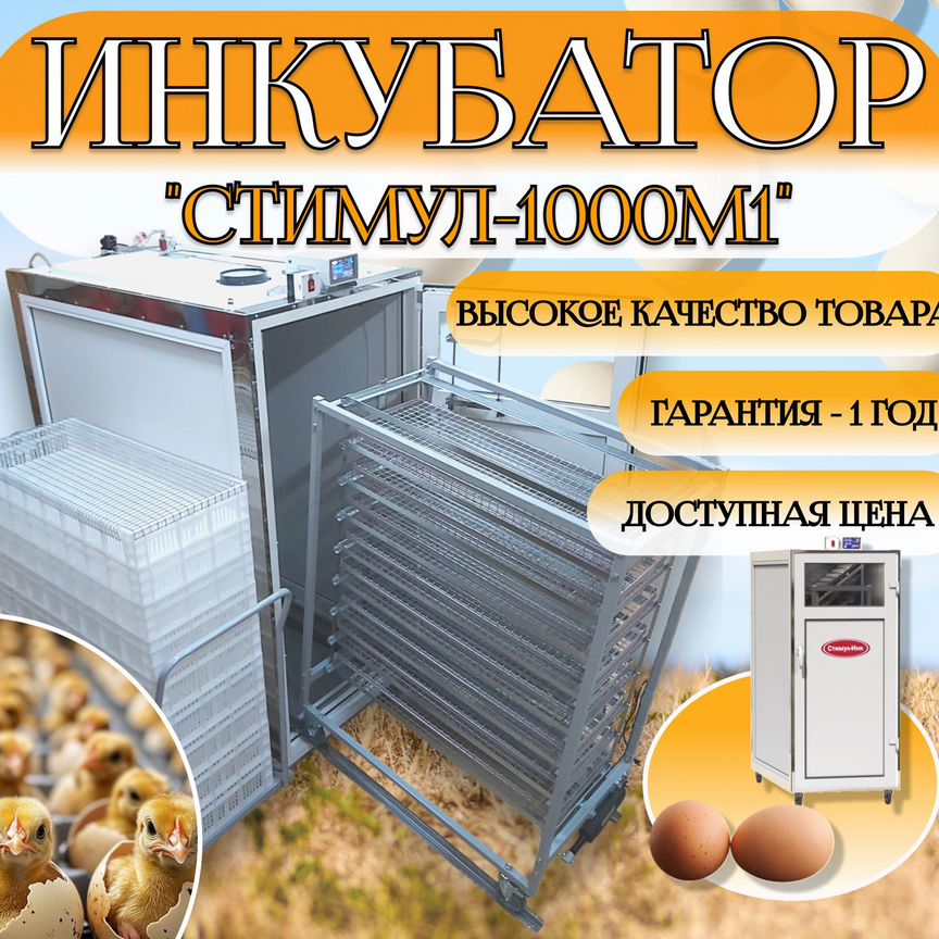 Инкубатор Стимул-1000М1 автоматический для яиц