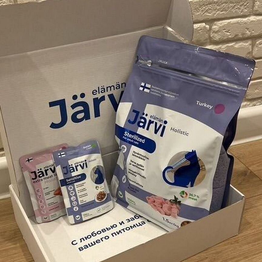 Сухой корм для кошек jarvi 1,5кг индейка