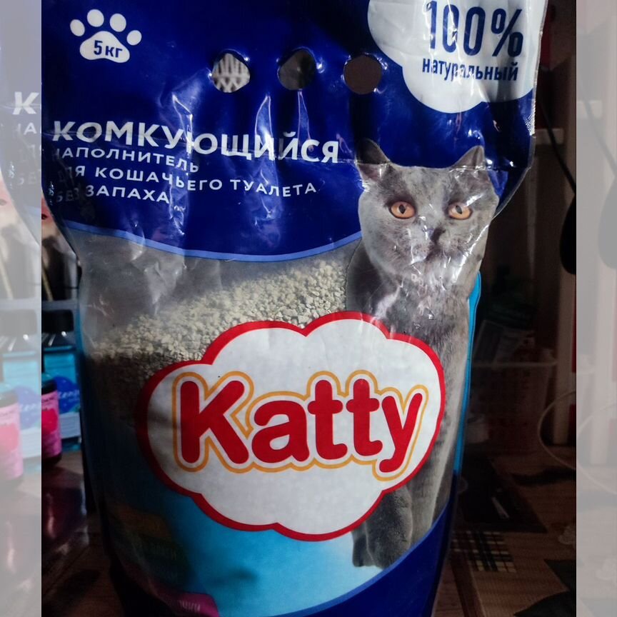 Наполнитель комкующийся Katty 5 кг