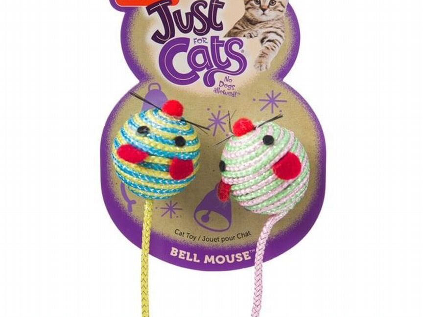Hartz Just for Cats Звенящие мышки, 2 шт
