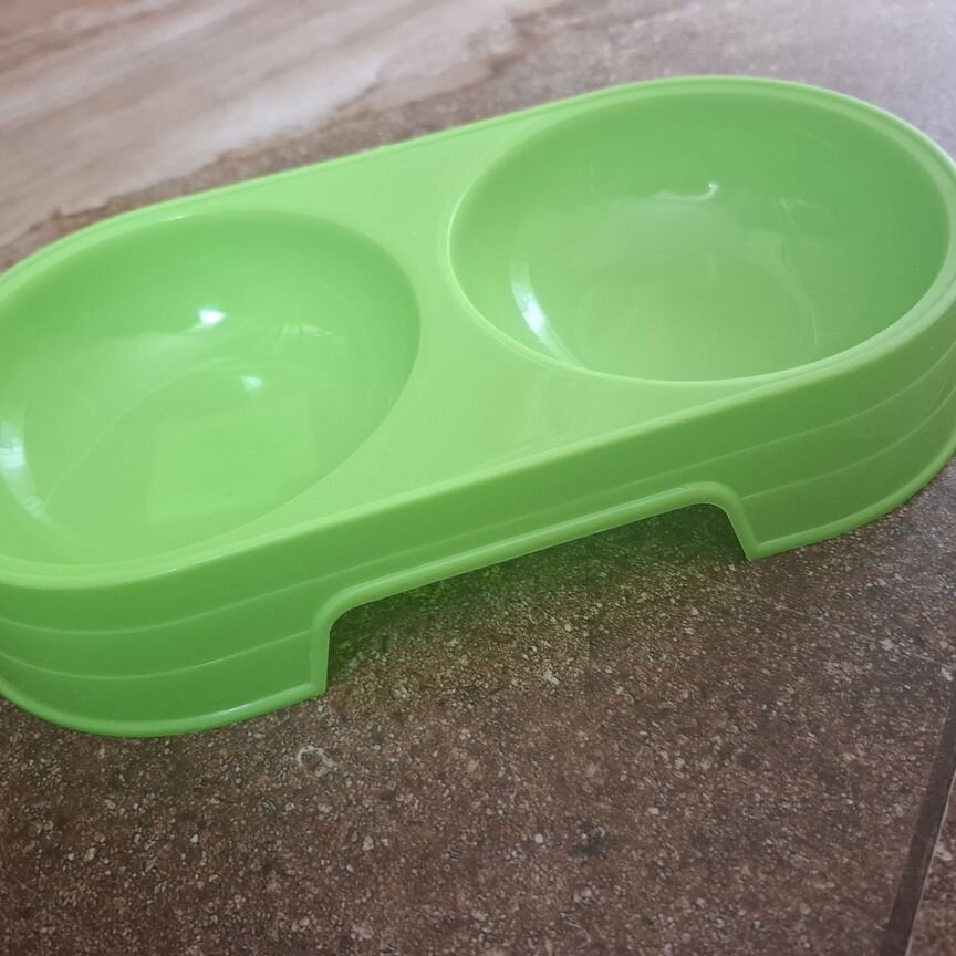 Кошачья миска двойная новая