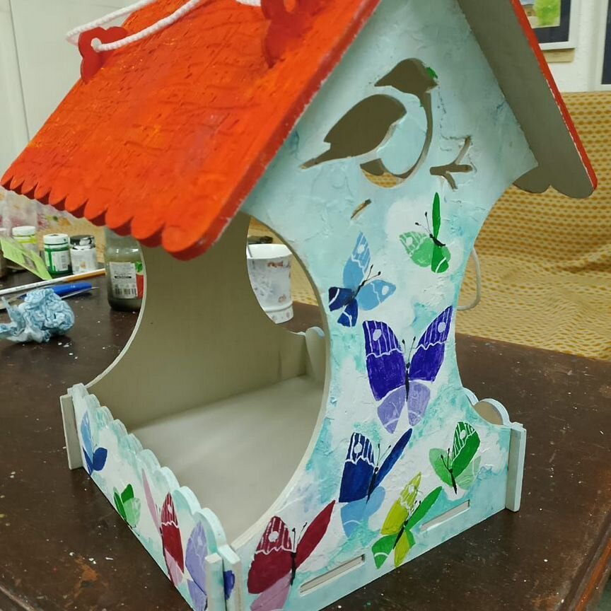 Скворечник кормушка деревянная для птиц