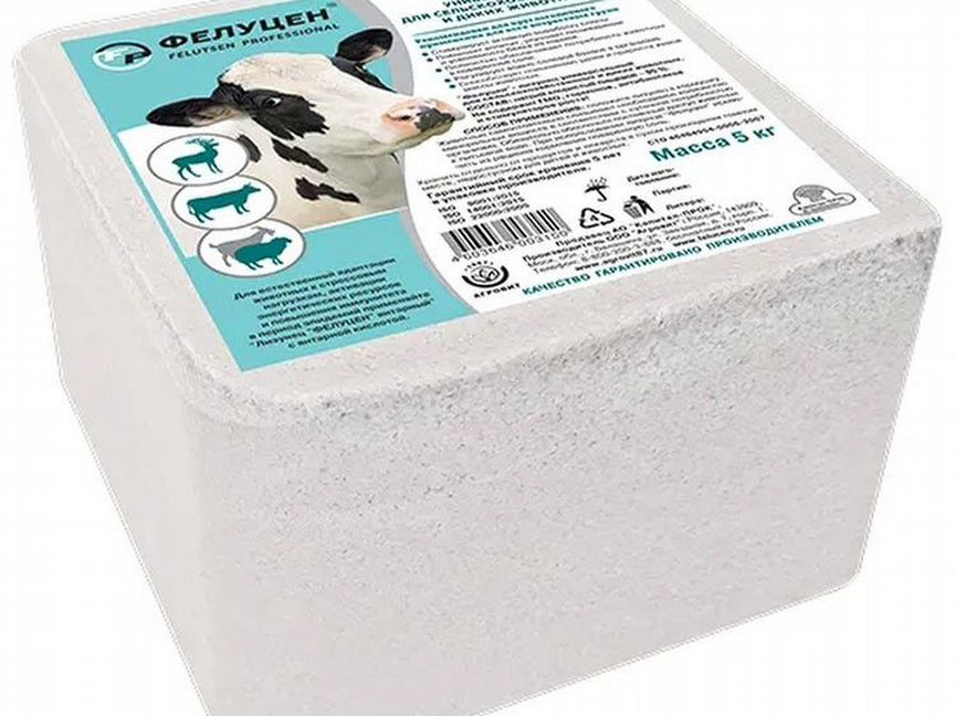 5 кг. Лизунец Фелуцен для с/х и диких животных (бр