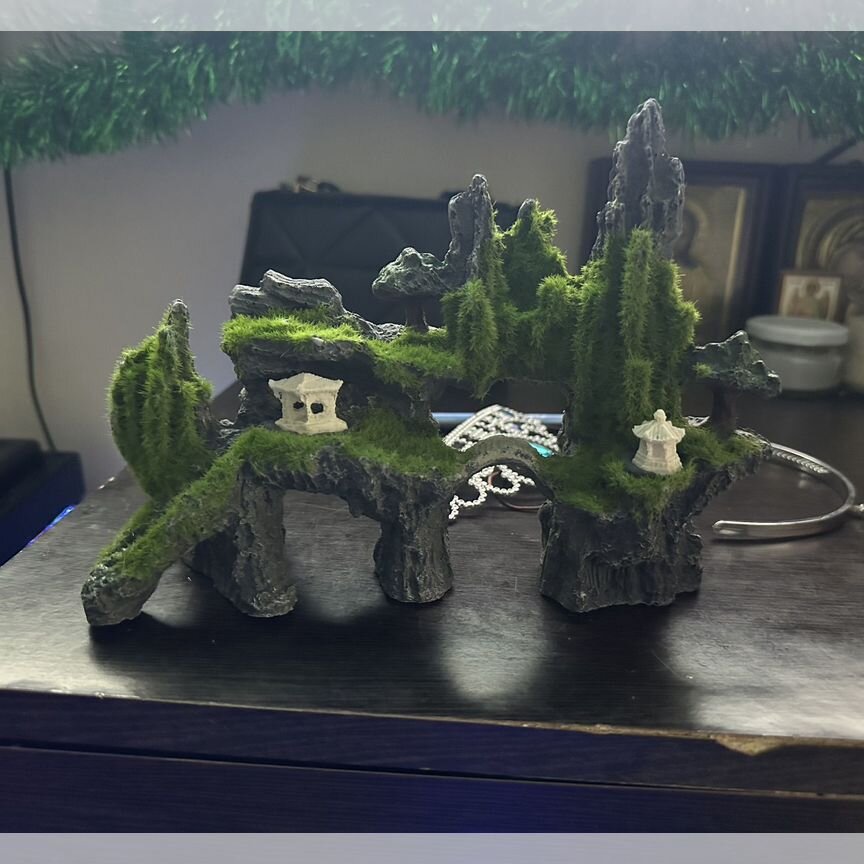 Декор для аквариума японский сад