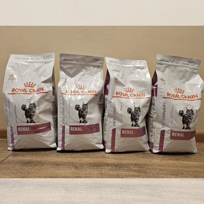 Royal canin renal для кошек 2кг и Ownat renal