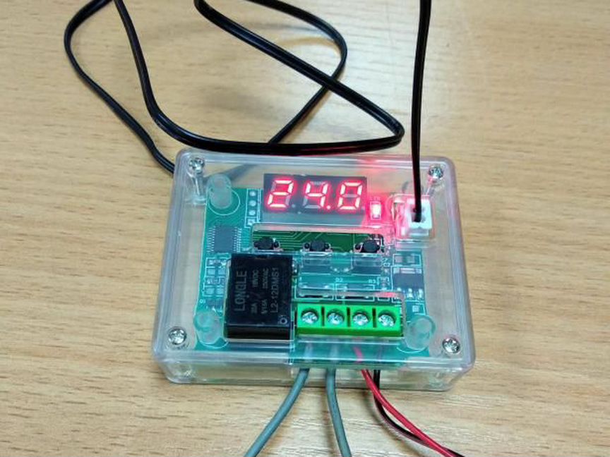 Электронный термостат терморегулятор W1209 в кейсе