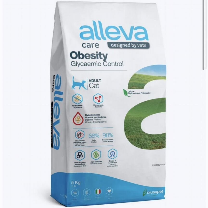 Корм для кошек Alleva obesity