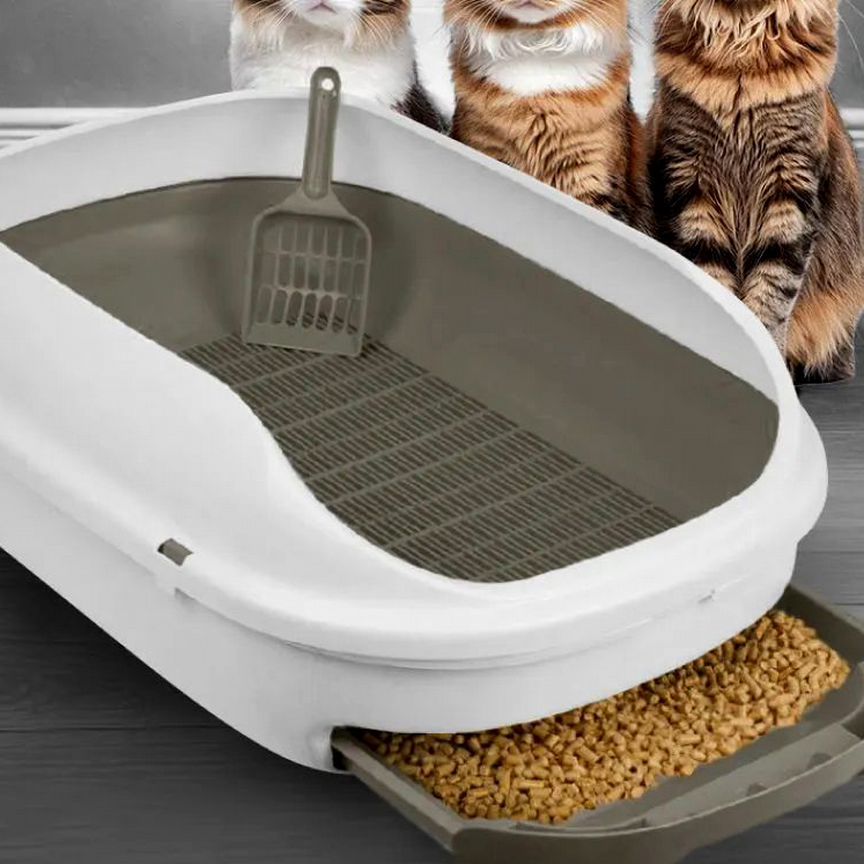 Большой кошачий системный лоток