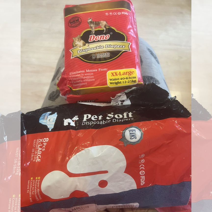 Памперсы для собак Xl и xxl