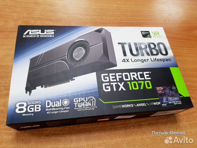 Видеокарта GTX 1070 Turbo 8Gb 256-bit Asus GeForce купить в ...