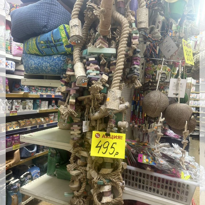 натуральные игрушки для птиц