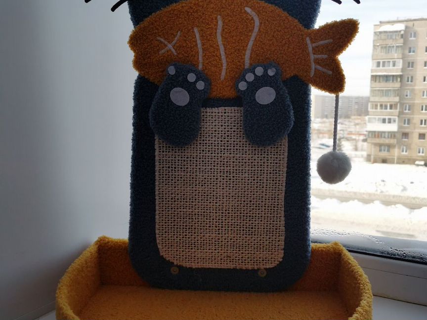 Когтеточка лежанка для кота 2в1