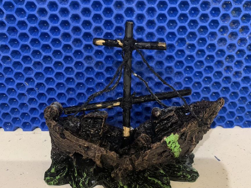 Декорации для аквариума корабль