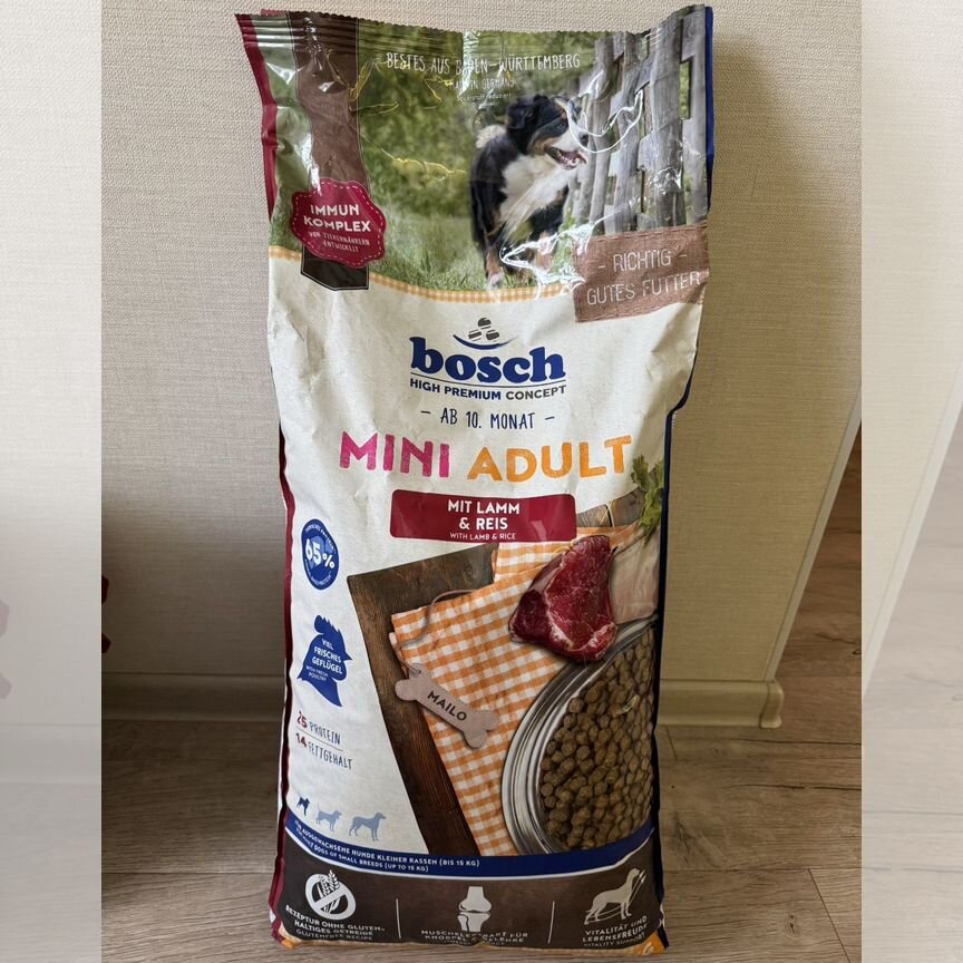 Корм для собак Bosch mini adult Mit Lamm and Reis