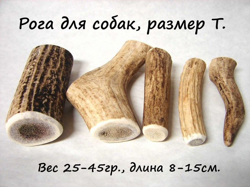 Рога для собак размер Т: 25-45 гр., 8-15см