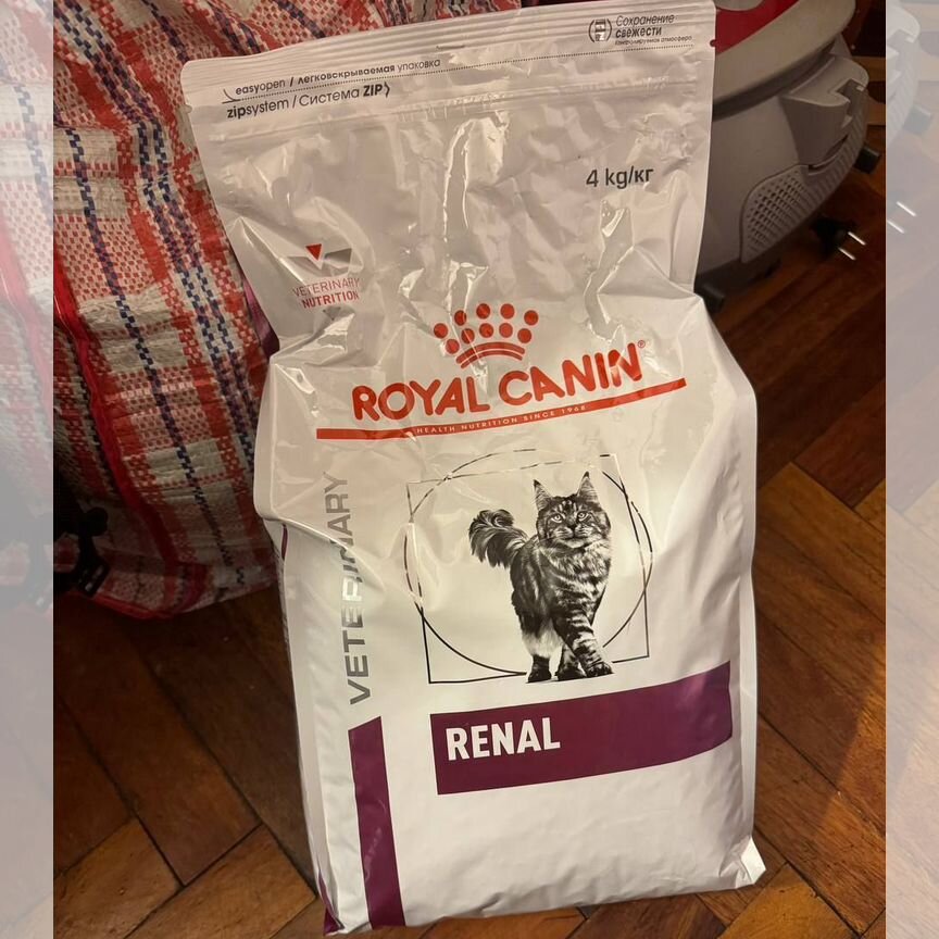 Корм royal canin renal 4кг для котов