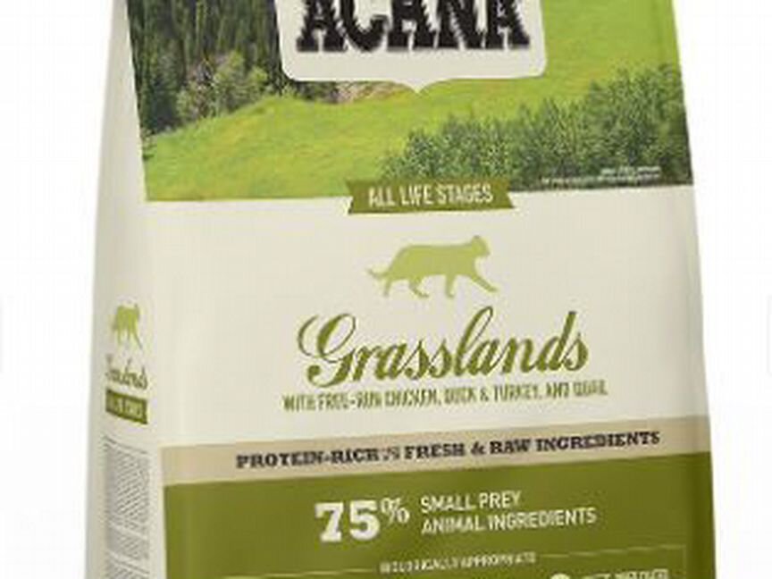Acana grasslands Cat & Kitten для кошек, 1,8 кг