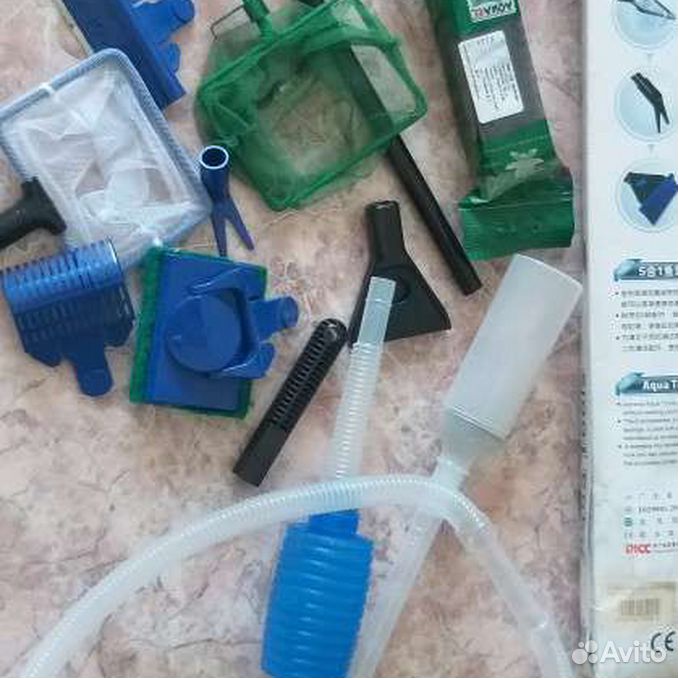 Набор инвентаря по уходу за аквариумом