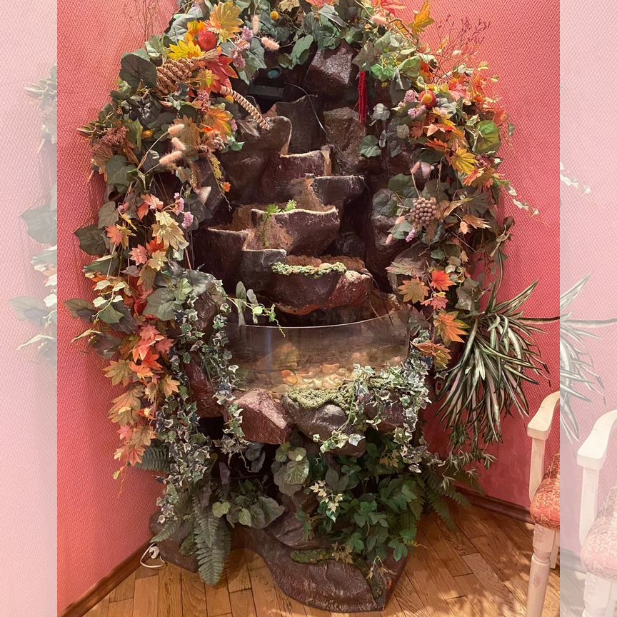 Декоративный водопад, аквариум