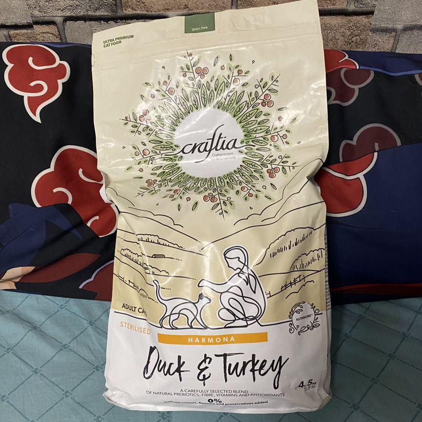 Сухой корм craftia harmona для стерил. кошек