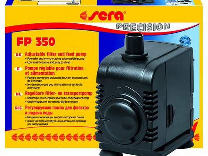 Помпа Sera FP 350, погружная, 350 л/ч, 6 Вт