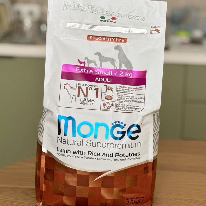 Корм для миниатюрных собак Monge 2,5 кг