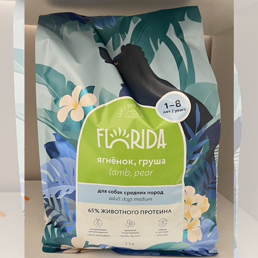 Florida корм для собак 4 кг ягненок груша