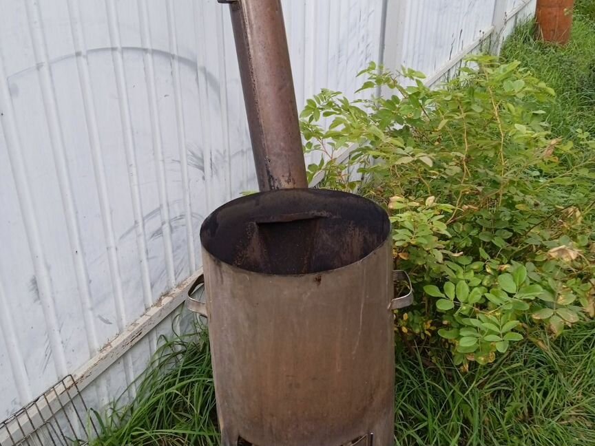 Печка буржуйка из нержавеющей стали+бак для нее