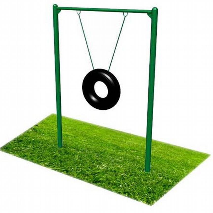 Стойка с покрышкой для собачьих площадок