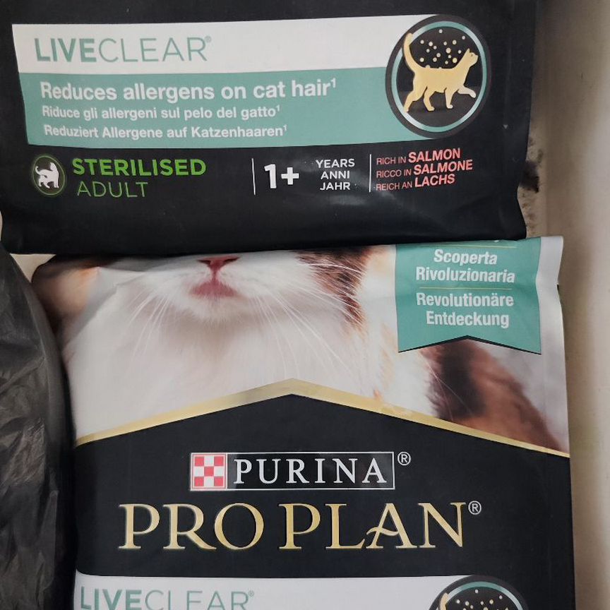 Корм для кошек pro plan live clear
