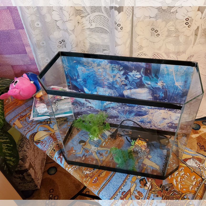 Аквариум с фоном, 45х21х35 (30 литров)