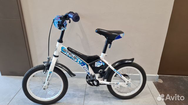 Детский велосипед stels Jet 14 синий, Б/у купить в Москве | Авито