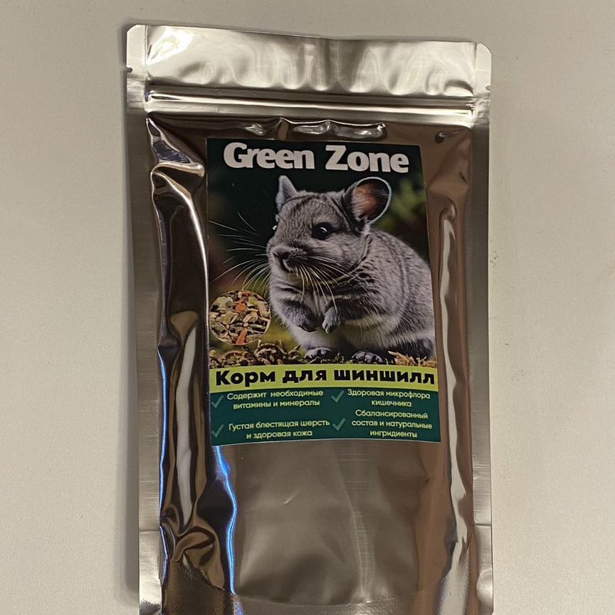 Корм для шиншилл Green zone натуральный 500г