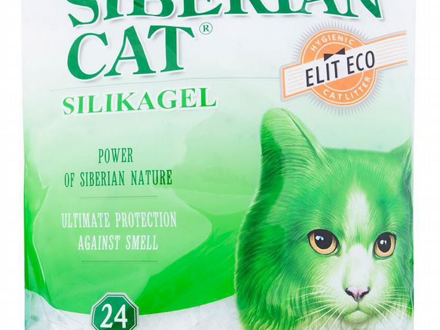 Наполнитель Сибирская кошка Элит силикагель 24 л