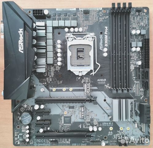 Материнская плата ASRock B360M Pro4 купить в Москве | Электроника | Авито
