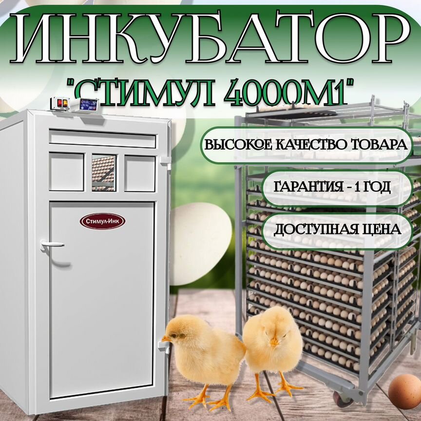 Инкубатор автоматический для яиц Стимул-4000 М1В