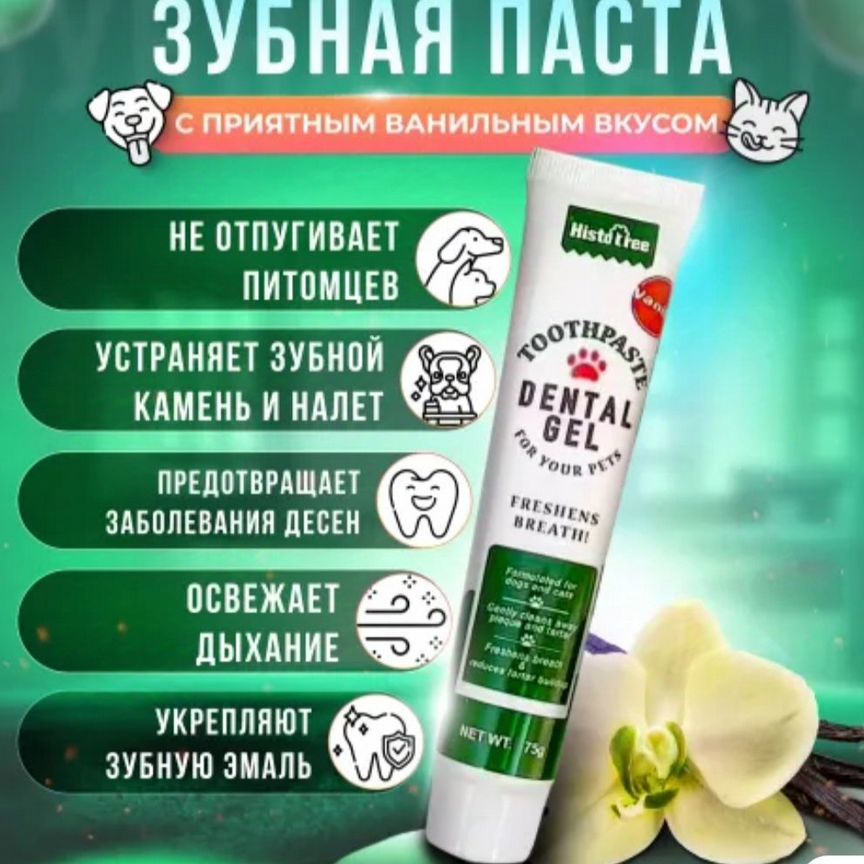 Новая зубная паста для кошек и собак