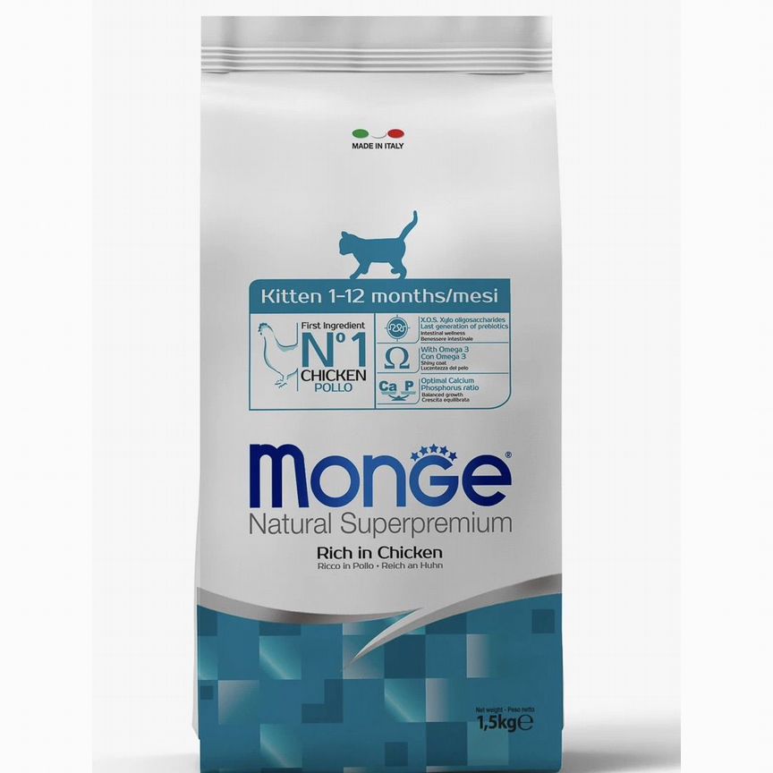 Monge kitten для котят, беременных 1,5кг Монж