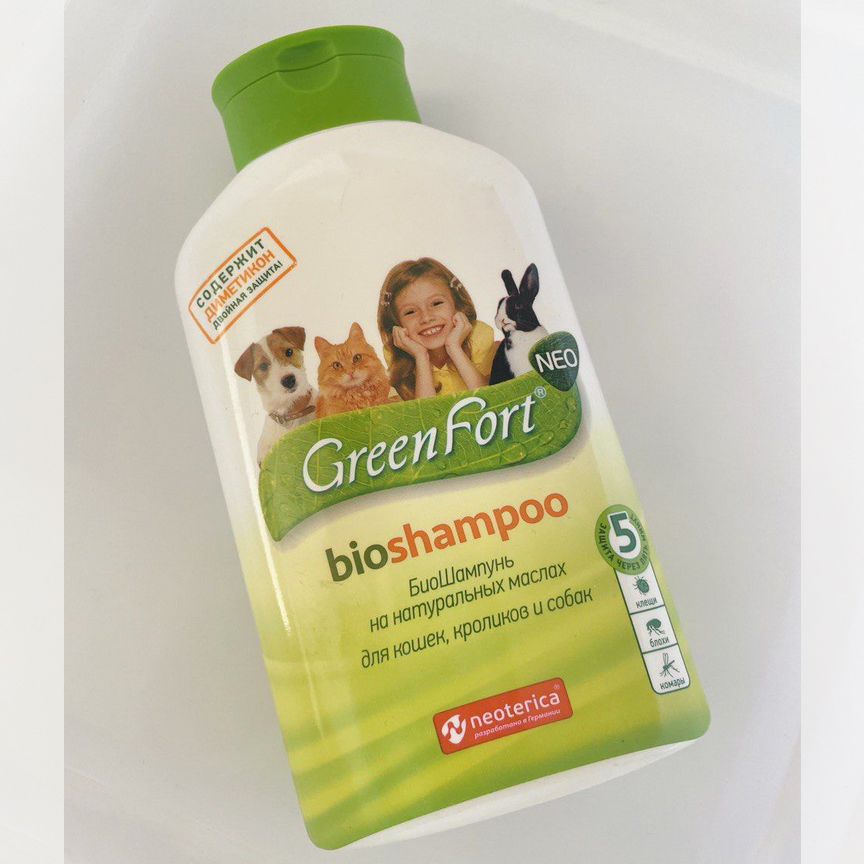 Биошампунь GreenFort для кошек, собак, кроликов