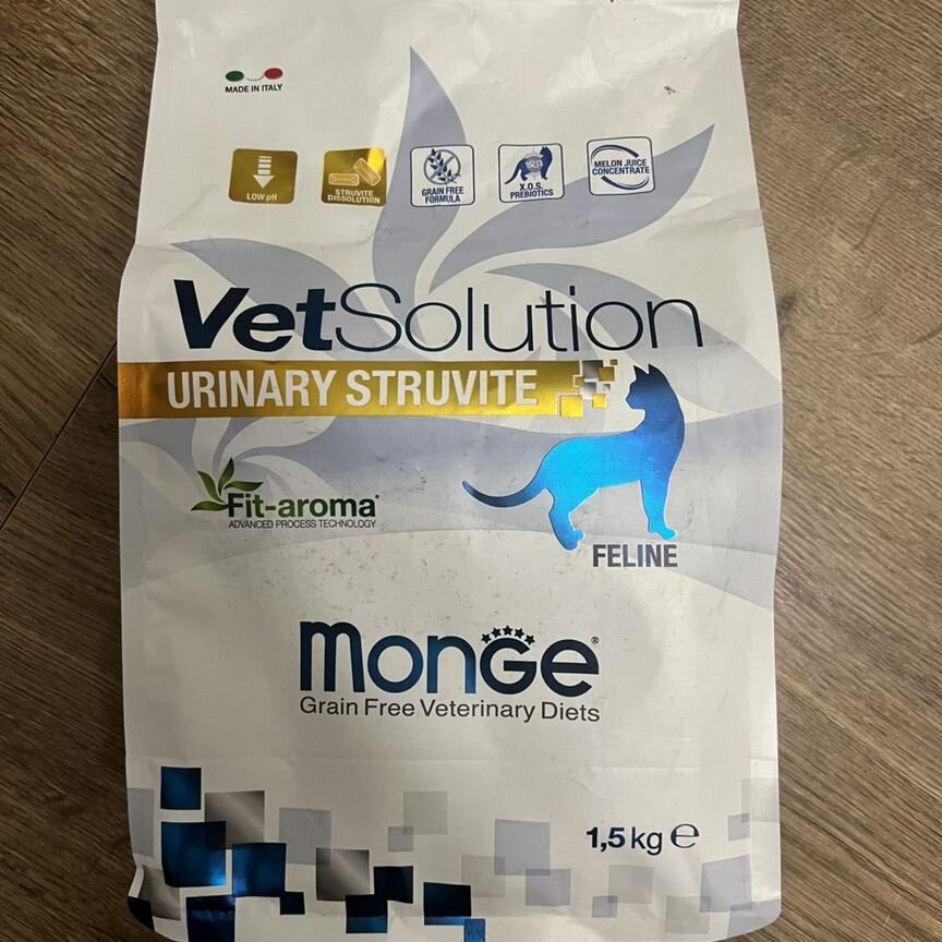 Корм для кошек monge urinary struvite 1.5 кг