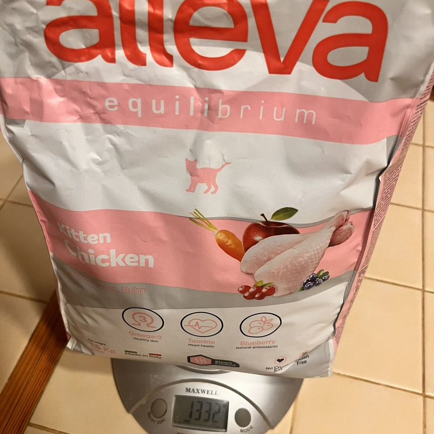 Сухой корм alleva equilibrium chicken kitten 1,5кг
