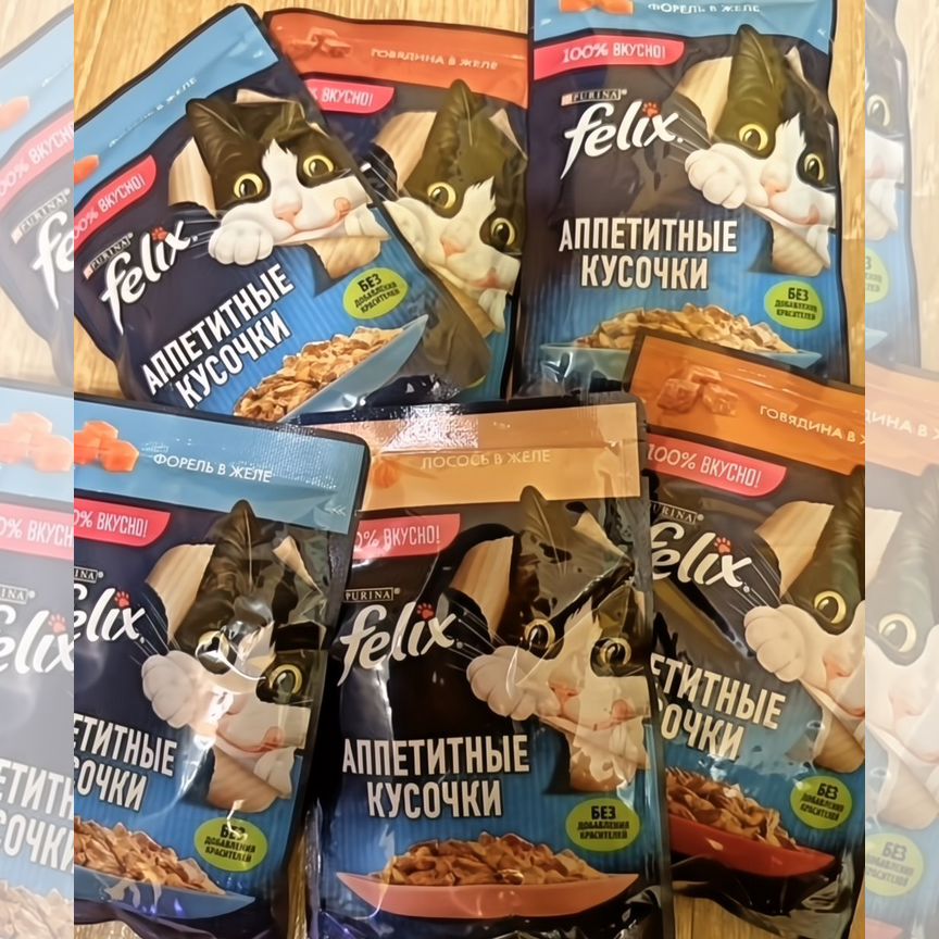 Влажный корм для кошек felix феликс микс доставка