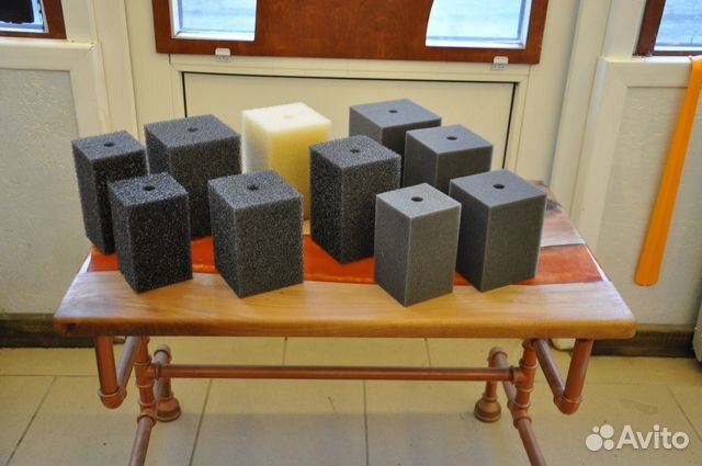 Губка-фильтр аквариумная крупнопористая 100*140