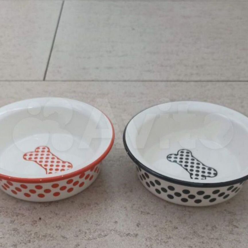 Миски 2 шт для маленькой собаки керамика