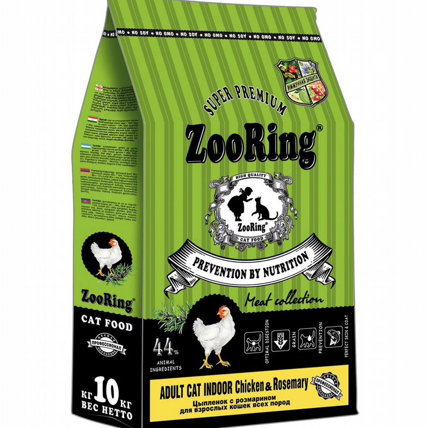 Сухой корм для взрослых кошек Zooring (10 кг)