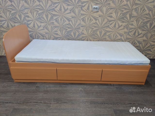 Кровать односпальная 90х200 с матрасом бу купить в Новосибирске ...