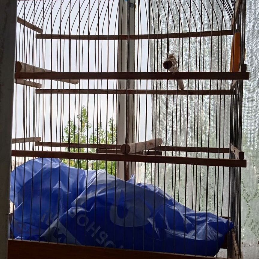 Клетка деревянная для птиц